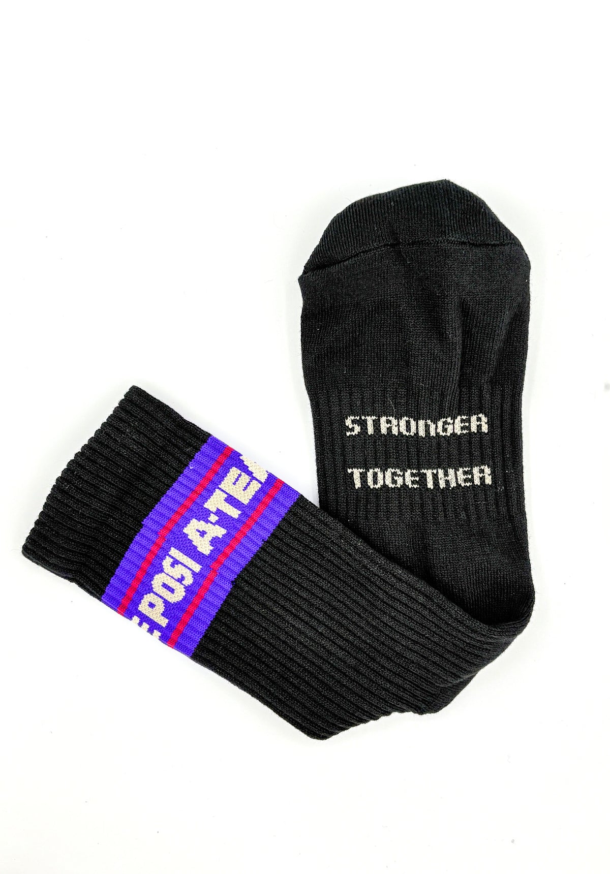 Stronger Together Unisex Crew Socks - Supporting The A-Team | Posisocks